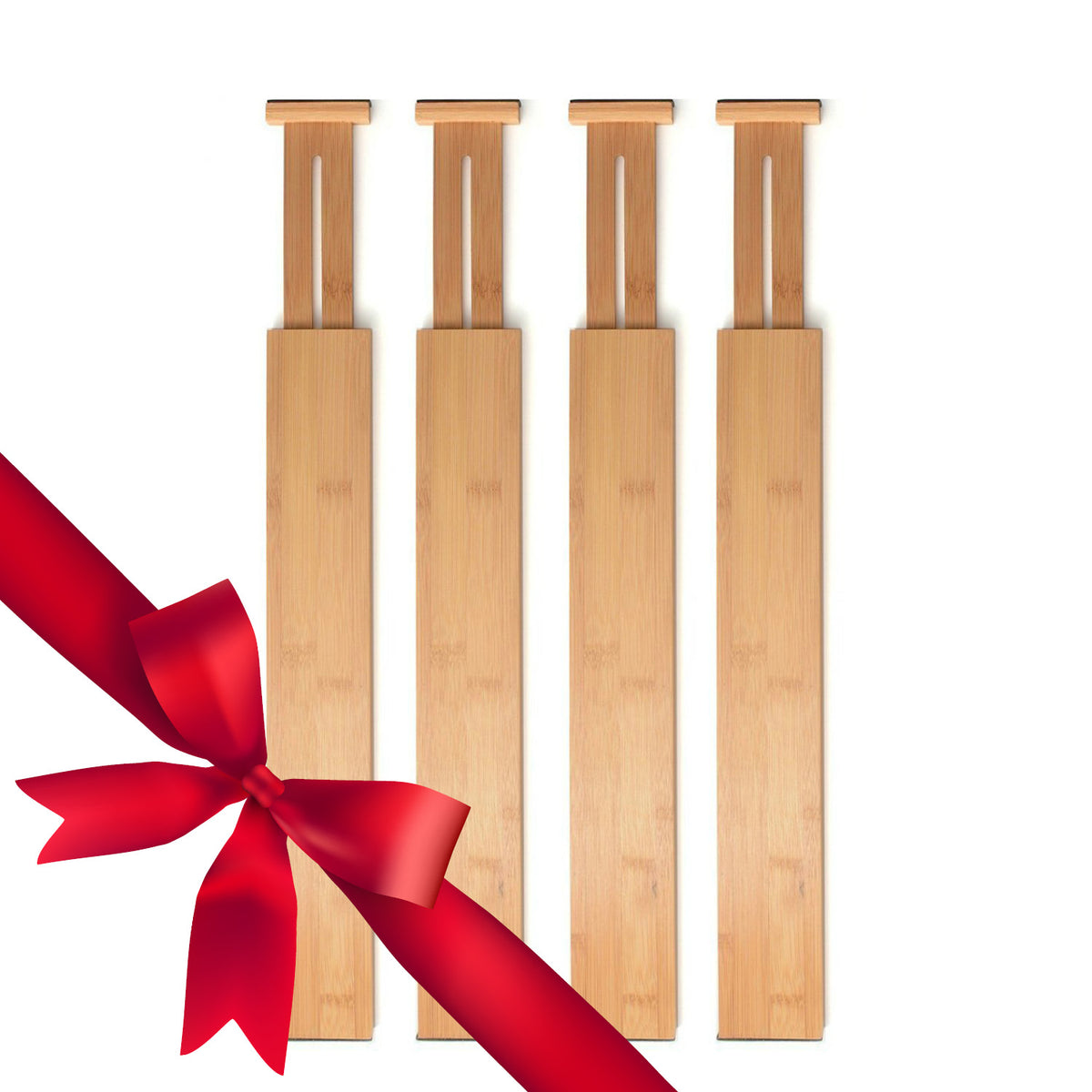 Small Adjustable Bamboo Drawer Organizer (4-Pack) – Bambusi